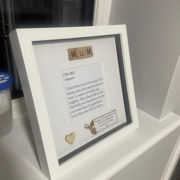 Personalised Mum Frame. Mother Meaning Frame. Mother’s Day Gift. - Etsy UK