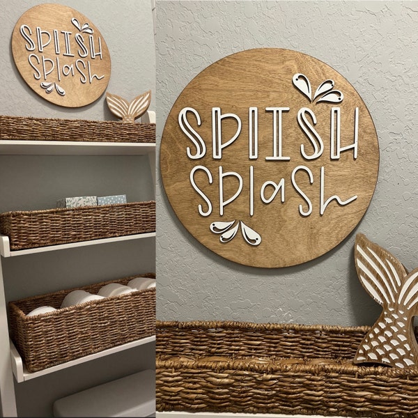 Splish Splash Sign, Bathroom Sign, Farmhouse Bathroom Sign, Farmhouse ...