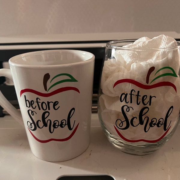 Before After School SVG File, Teacher SVG, Apple SVG File, Cricut ...