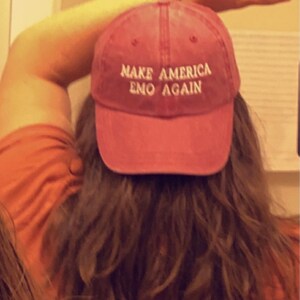 Make America Emo Again Hat Embroidered Baseball Dad Cap MAGA - Etsy