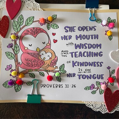 Printable Mother's Day Bible Verse Coloring Pages, Mother's Day ...