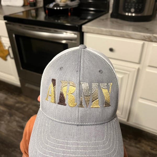 Army Camouflage Embroidery Font Set - 1.5″ 2″ 2.5″ 3″ - 2 Versions ...