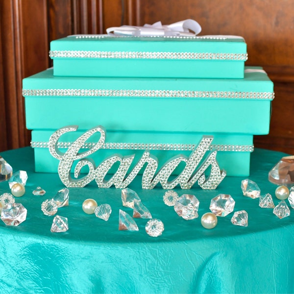 Swarovski Crystal "cards" Sign, Wedding Signs, Rhinestone Cards Sign ...