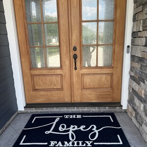 Custom Address Doormat, Flocked Coir Door Mat, Outdoor Welcome Mat ...