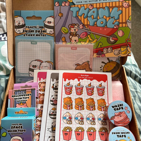 Sushi Sticky Notes, Kawaii Sticky Notes | Cute Memo Pad, 50 Sheets ...