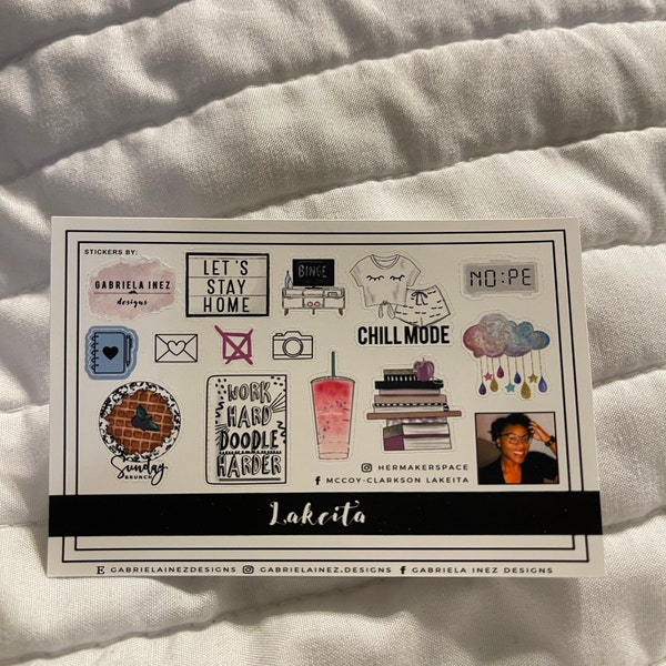 Custom Sticker Contact Cards for Planner Meet Ups & Events - Etsy