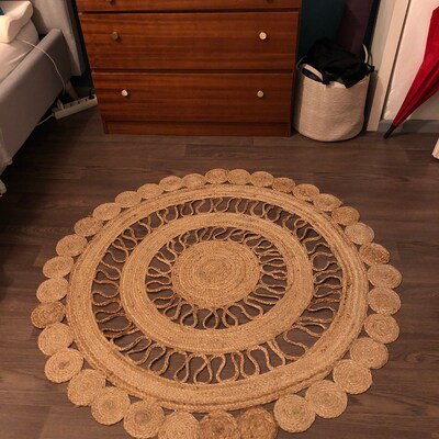 5x5 6x6 7x7 8x8 9x9 10x10 Feet Jute Rug Natural Jute Rug - Etsy