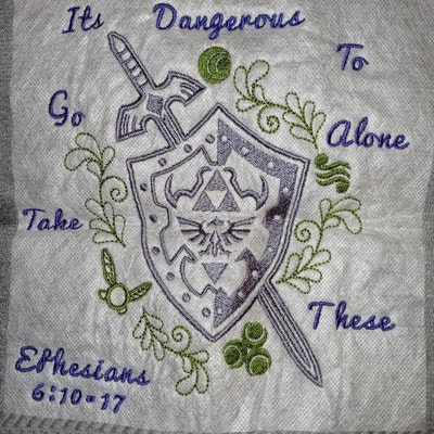 Zelda Machine Embroidery Design Hylian Shield With Master Sword 5x7 - Etsy