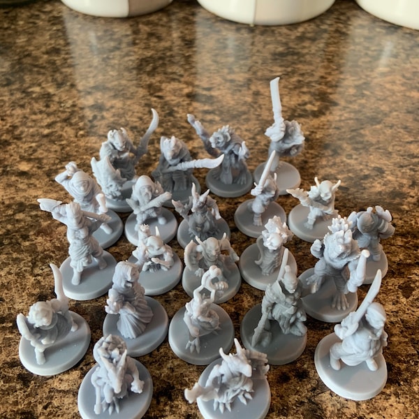 Dnd Essential Monster Mini Pack 2 - 22 Miniatures! - EC3D, Pathfinder ...