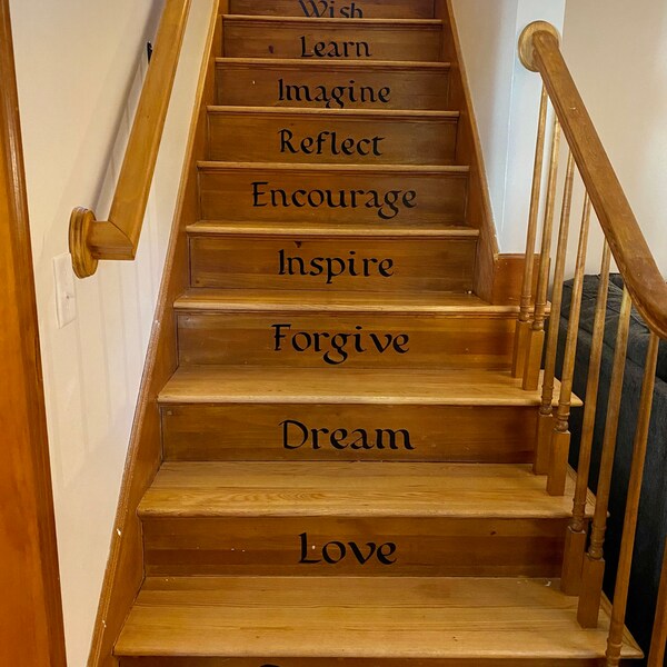 Life Quotes Stair Riser Decals, Stair Decals, Stair Stickers, Wall ...
