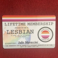 LESBIAN Lifetime Membership Card (pink) - Gay Pride Card - LGBT ...