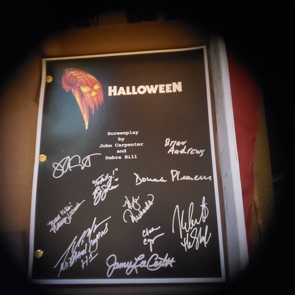 Halloween Autographed Signed Script Reprint Michael Myers Cast Signed ...