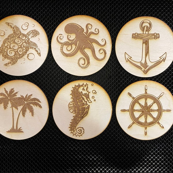 SET OF 6- Coasters -photo-large- Beachy -digital Download-glowforge ...