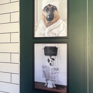 Cow Shaking Head in a Bath Print, Friesian Cow Bathing, Funny Bathroom ...