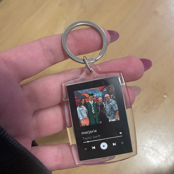 Personalized Song Keychain, Custom Music Keychain, Custom Anniversary ...