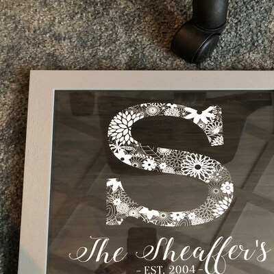 Last Name Letter Sign, Personalized Last Name Print, Last Name Initial ...