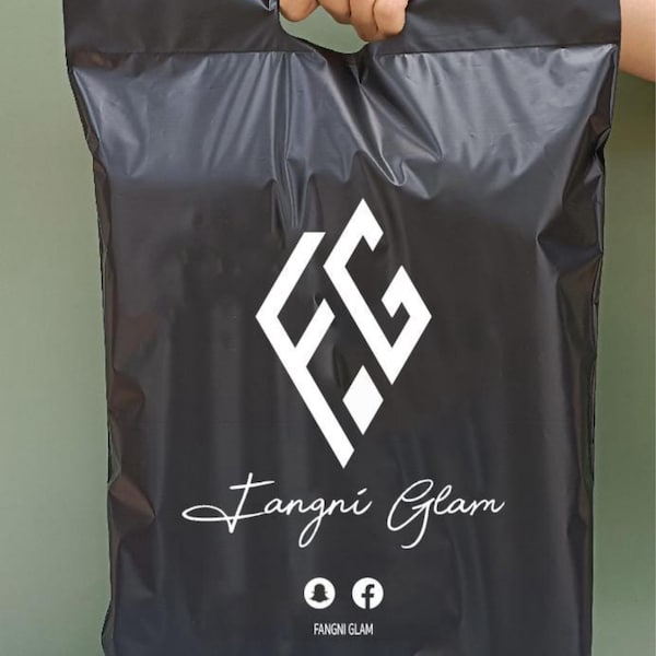 Black Zipper Bags With Logo,customized Clothing Bags for Tshirt.hoodie ...