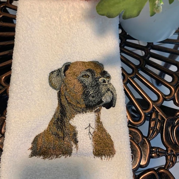 Boxer Dog Embroidery Design: Machine Embroidery File (digital Download ...