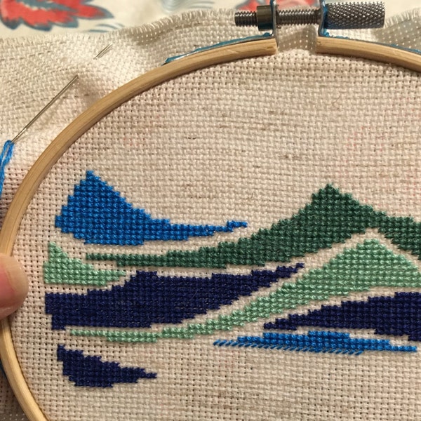 Waves Cross Stitch/cross Stitch Pattern/pdf/ocean Cross Stitch/beach ...
