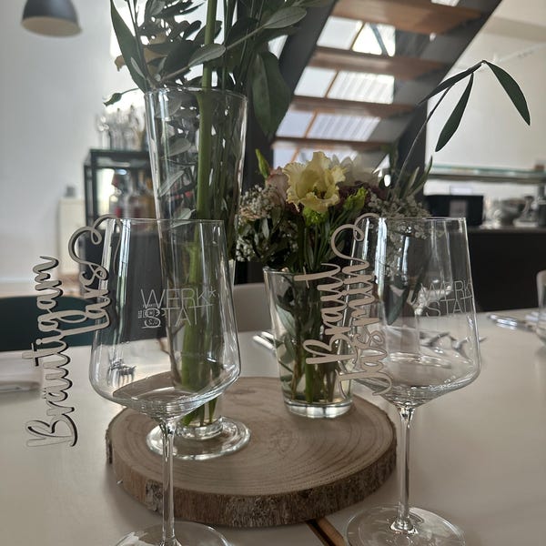 Place Cards for the Glass, Name Cards, Wooden Lettering, Table ...