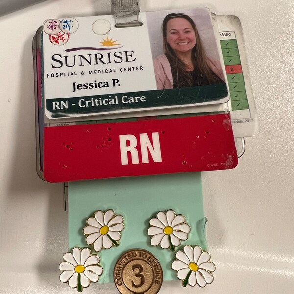 Badge Buddy Pin Holder - Blank ID Card Backer With 5 Holes - Wear ...