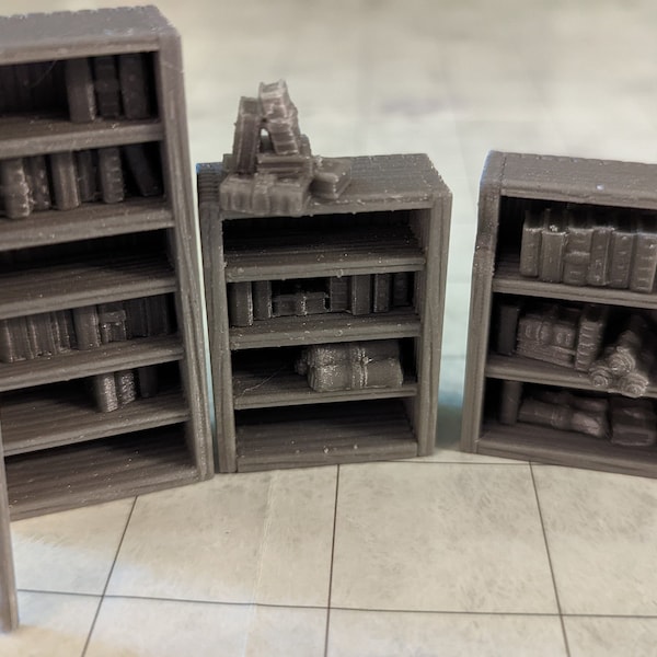 Library RPG Miniature Furniture 3D Printed 28mm Scatter Terrain ...