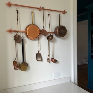 Copper Pot Rail Copper Pot Rack - Etsy