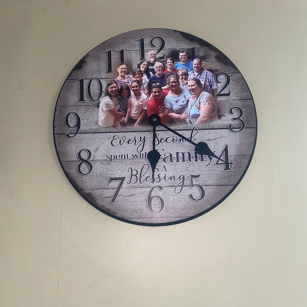 Red & White Wall Clock, 8 Sizes to Choose, Made in USA, Lifetime ...