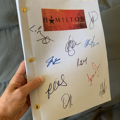 Hamilton Script Broadway Lyrics Signed 10X Lin-manuel Miranda, Phillipa ...