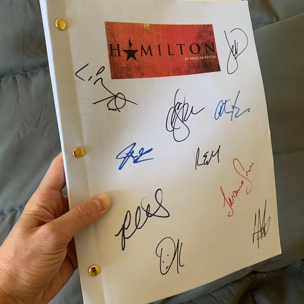Hamilton Script Broadway Lyrics Signed 10X Lin-manuel Miranda, Phillipa ...