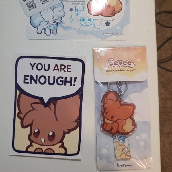 Chibi Eeveelution Lanyard Keychain - Etsy