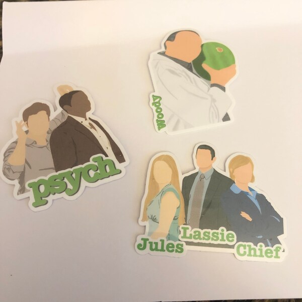 PSYCH Water Resistant Vinyl Sticker Shawn Gus Silly TV Show Pineapple ...