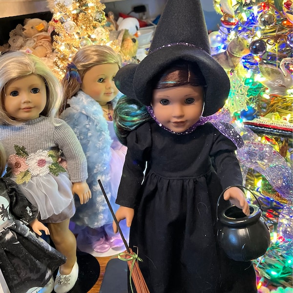 Handmade! 6-piece Black Witch Costume With Optional Hat Ties ...