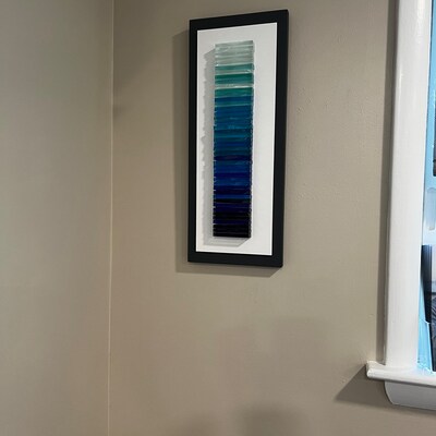 Modern Glass Art Green Wall Art 3D Wall Art Glass Art Fused Glass Wall ...