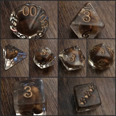 Coffee Bean Dnd Dice Set, Polyhedral Dice, D&D Dice, Dungeons and ...