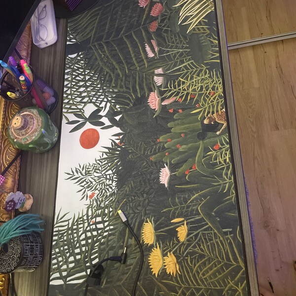 Henri Rousseau Desk Accessory Décor, Virgin Forest Extended Mousepad ...