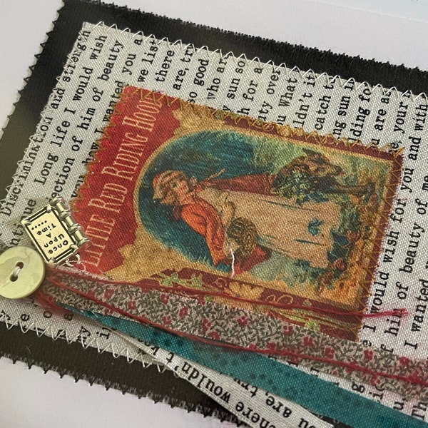 Impressionist Card, Handmade Fiber Art Greeting Card, Evening Star Card ...