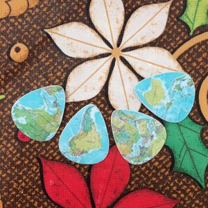 4 WORLD MAP Guitar Picks, Custom Guitar Pick, Custom Guitar Picks ...
