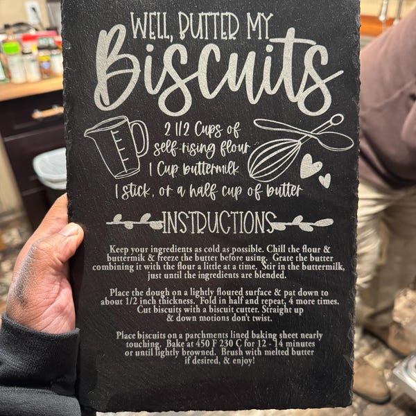 Biscuits Recipe Graphic for Canister / Cutting Board / Engraving ...