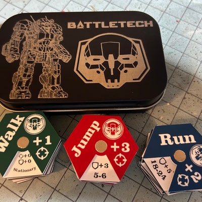 Battletech Clear Acrylic 1 Hex Bases - Etsy