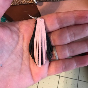 Stacked Leaf Tassel Earring Cutting Die,custom Size Leather Round ...