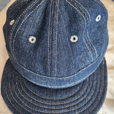 Herringbone or Hickory Stripe Denim Eight Panel Caps. Short - Etsy