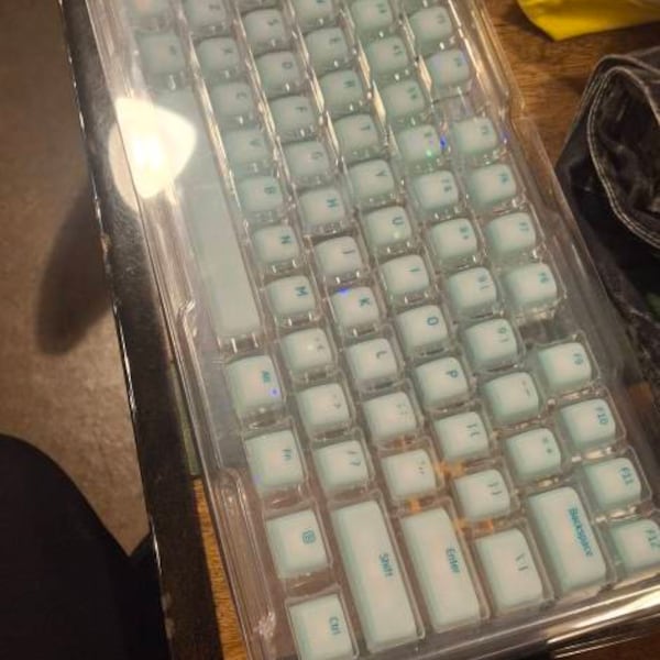 Russian Keycaps ISO Backlit Keycap Set, Black/white Pudding Keycap Set ...