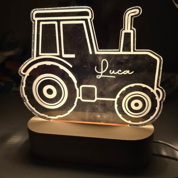 Personalised Tractor Night Light,nursery Decor,kids Gift,night Light ...