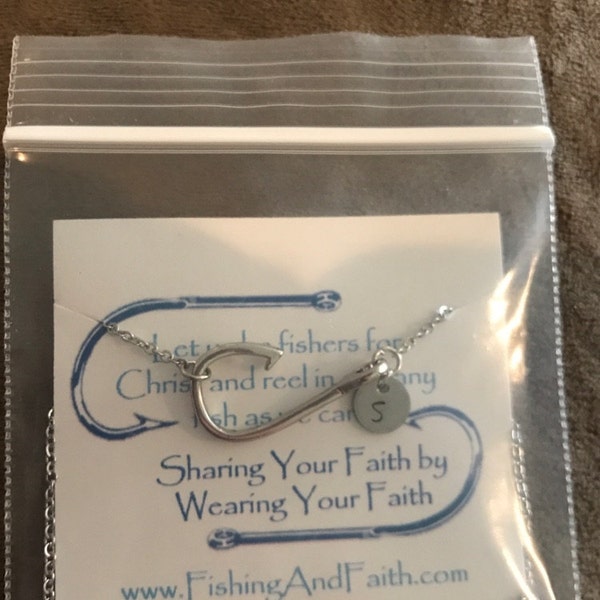 Personalized Fish Hook Necklace, Fishing Gifts for Her, Fishing Jewelry ...