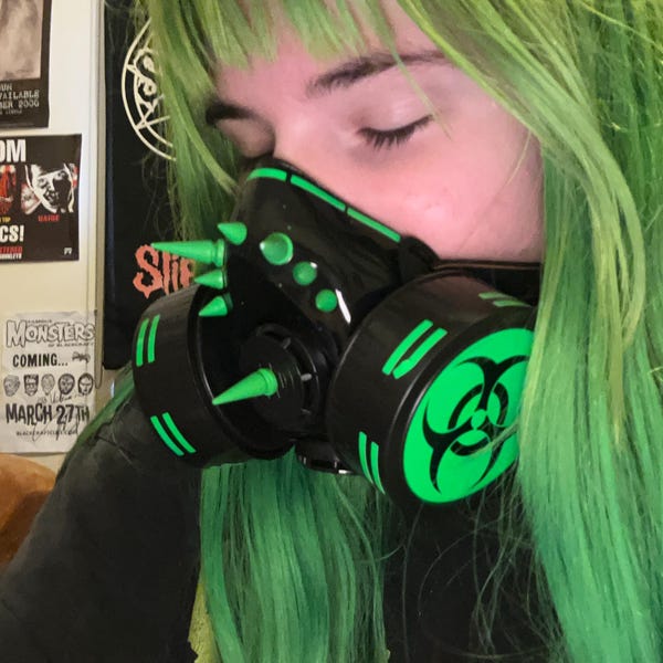 Cyberlox Biohazard Red and Black Cyberlox Cosplay Urban Dreads Festival ...