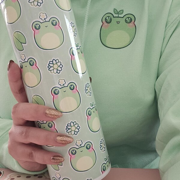 Cute Frog, Froggy, Green Hoodie, Sweater, Pullover, Nature, Sweater ...