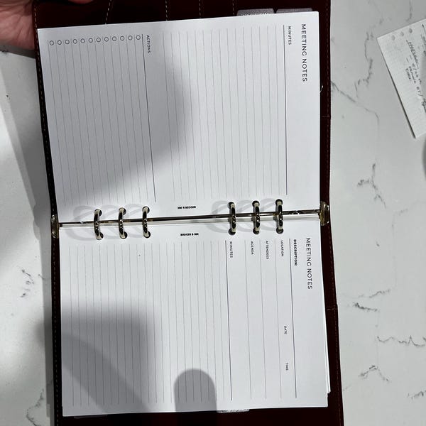 PRINTED Personal Weekly Planner Inserts | 6 Ring Organiser | Undated ...