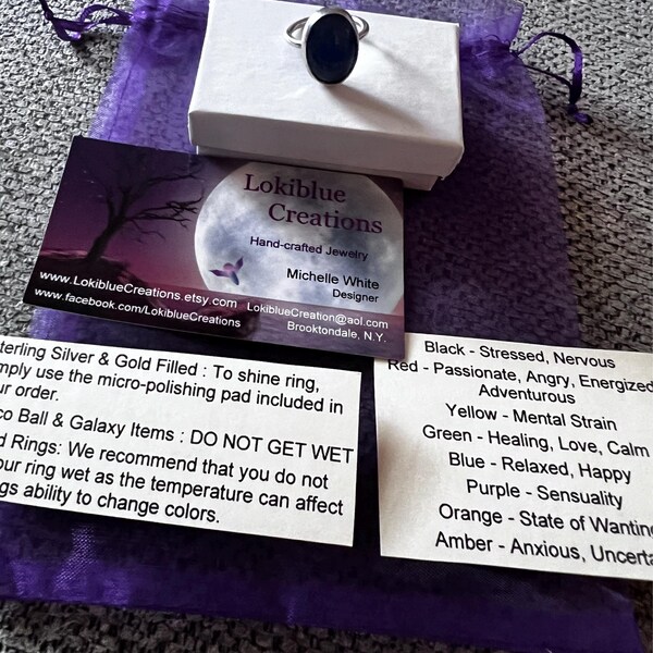 Mood Ring, Silver Mood Ring, Sterling Silver Mood Ring, Mood Rings ...