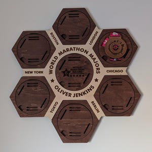 Six Star World Marathon Majors Finisher Medal Display Holder With ...